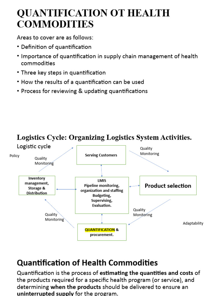 Quantification of Health Commodities | PDF | Logistics | Procurement