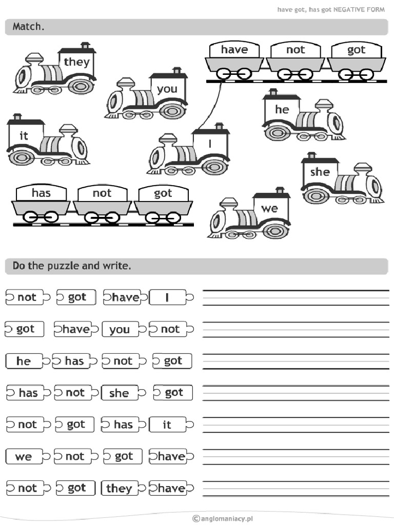 Verbs Have Worksheets 3 | PDF