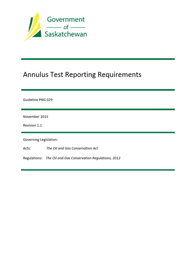 86261-Annulus Test Reporting Requirements Directive | PDF | Casing ...