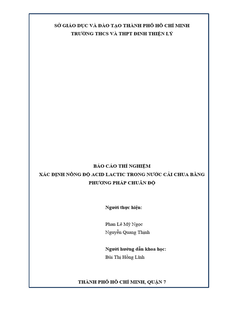 Bao Cao Thi Nghiem Chuan Do | PDF