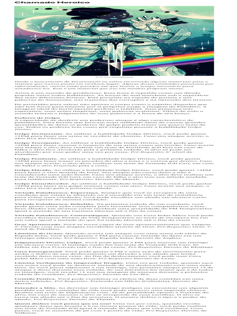 Novos Poderes de Paladino FanMade | PDF | Espada