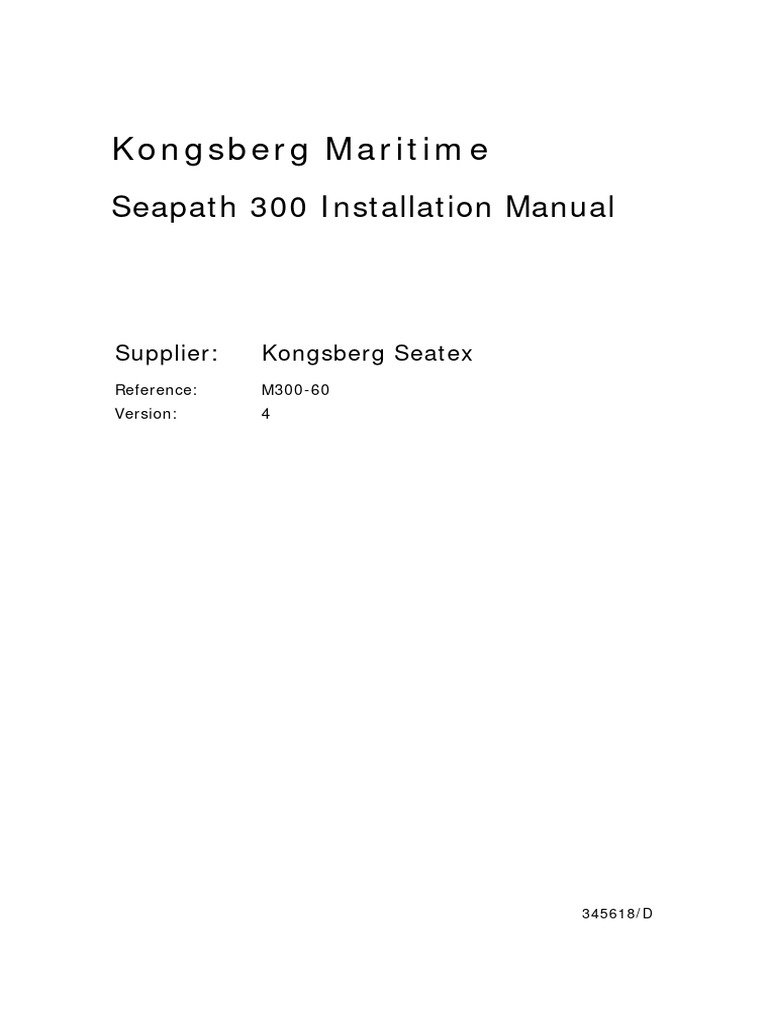 Seapath 300 Installation Manual_345618D | PDF | Rotation | Global ...