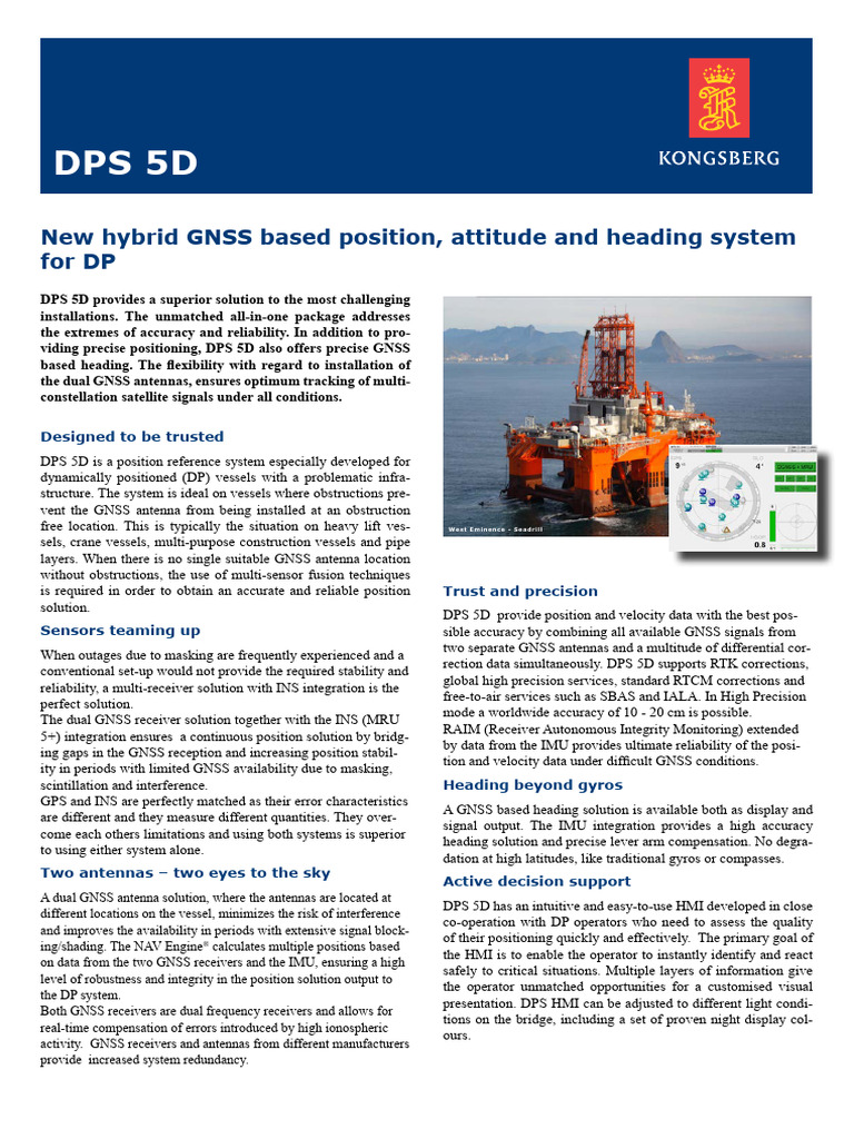 Datasheet DPS5D | Download Free PDF | Navigation | Geomatics