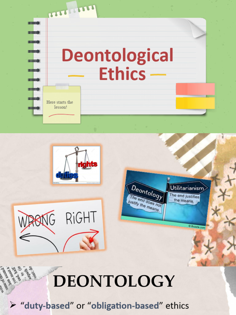 Deontological Theory Ppt Pdf Immanuel Kant Reason