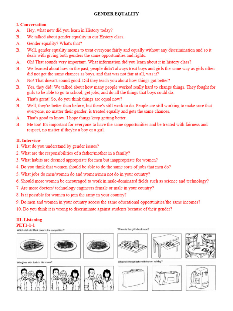 U6-Gender Equality-Passive Voice | PDF | Gender | Gender Studies