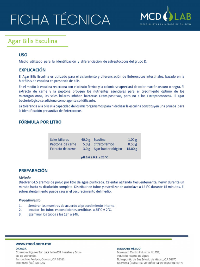 Identificación de Enterococos en Agar Bilis Esculina | PDF ...