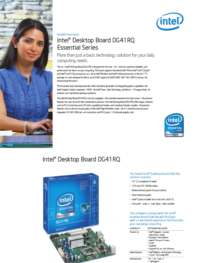 DG41RQ Prodbrief | PDF | Intel | Usb