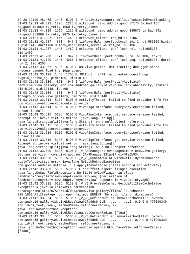 Log | PDF | Android (Operating System) | Mobile Software