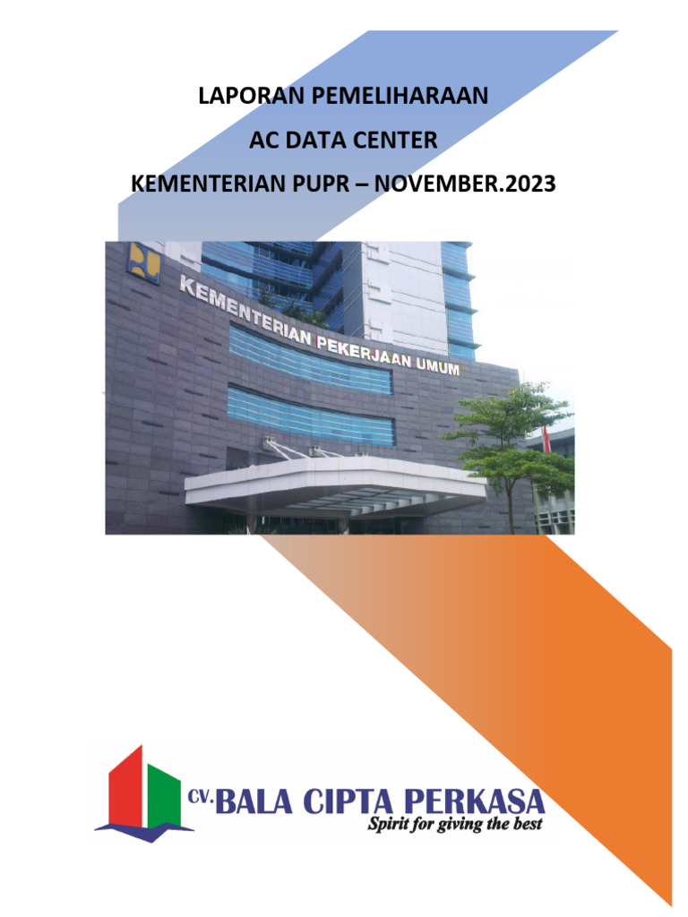Laporan Pemeliharaan PAC Data Center 2023 | PDF