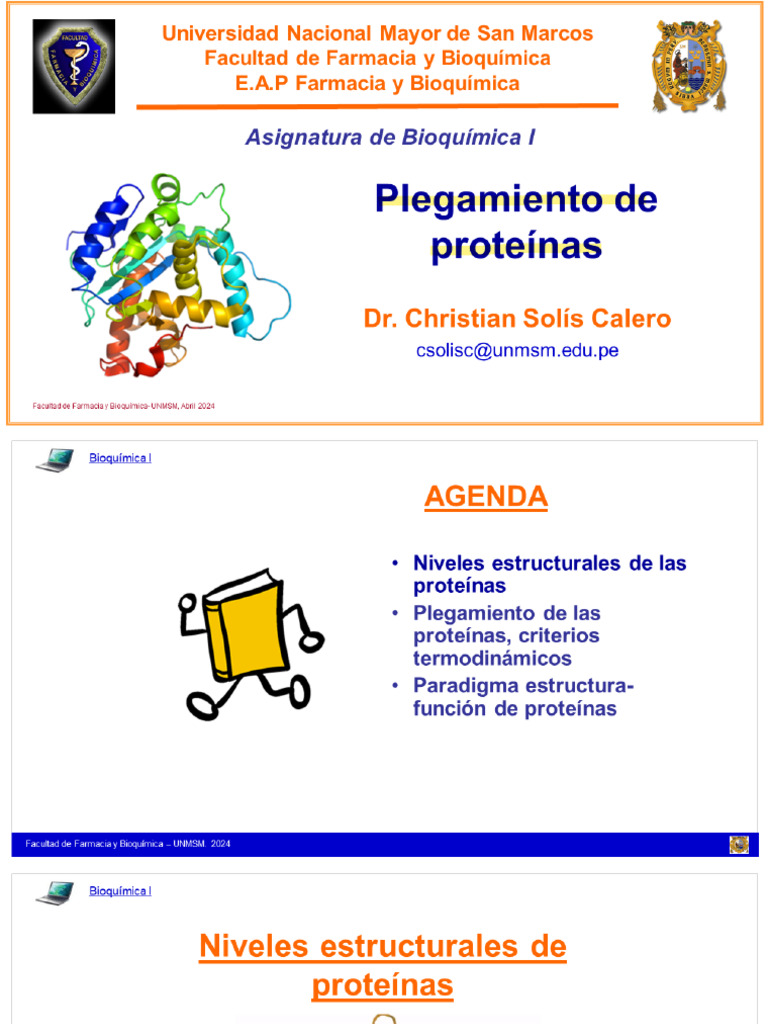 Bioquimica Clase 03 Plegamiento - de - Proteinas | PDF