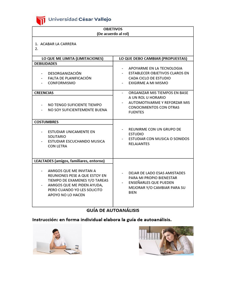Guía de Autoanálisis para Estudiantes | PDF