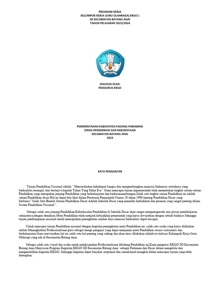 Program Kkgo 2023-2024 | PDF