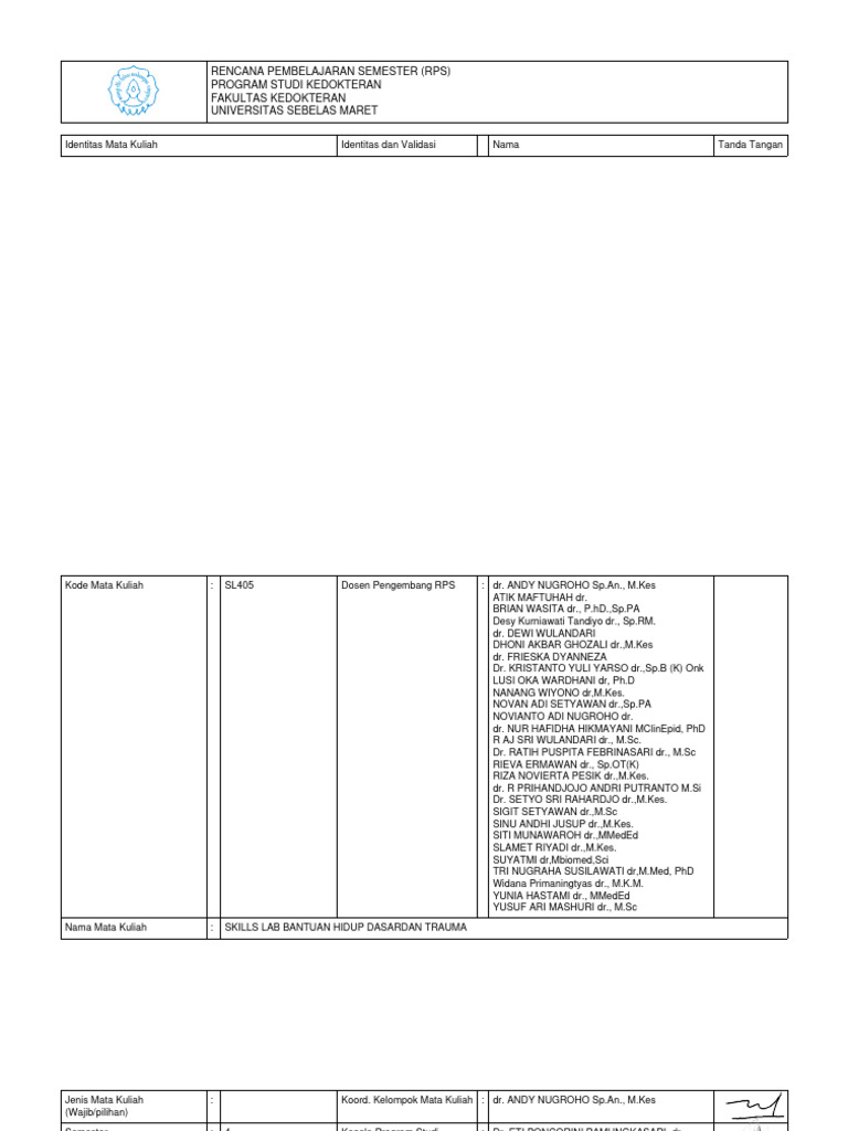 RPS SL 405 Siakad - 2022 | PDF