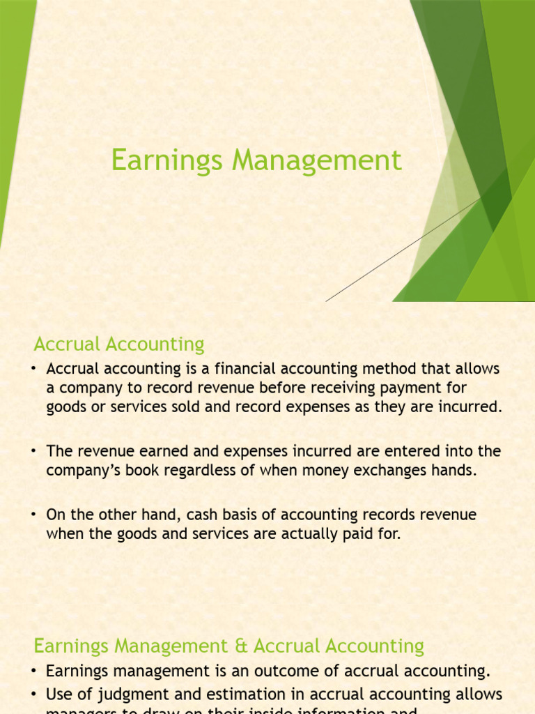 Earnings Management - Slides | PDF | Economies | Business