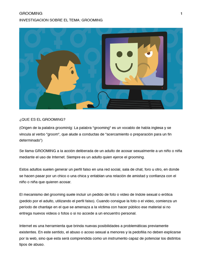 Grooming | PDF | Acoso cibernético | Cibercrimen