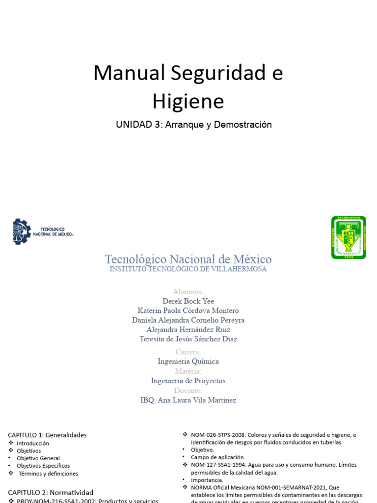 Manual de Seguridad e Higiene Equipo 2 | PDF
