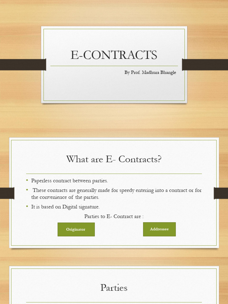 E Contracts | PDF | Consideration | Common Law