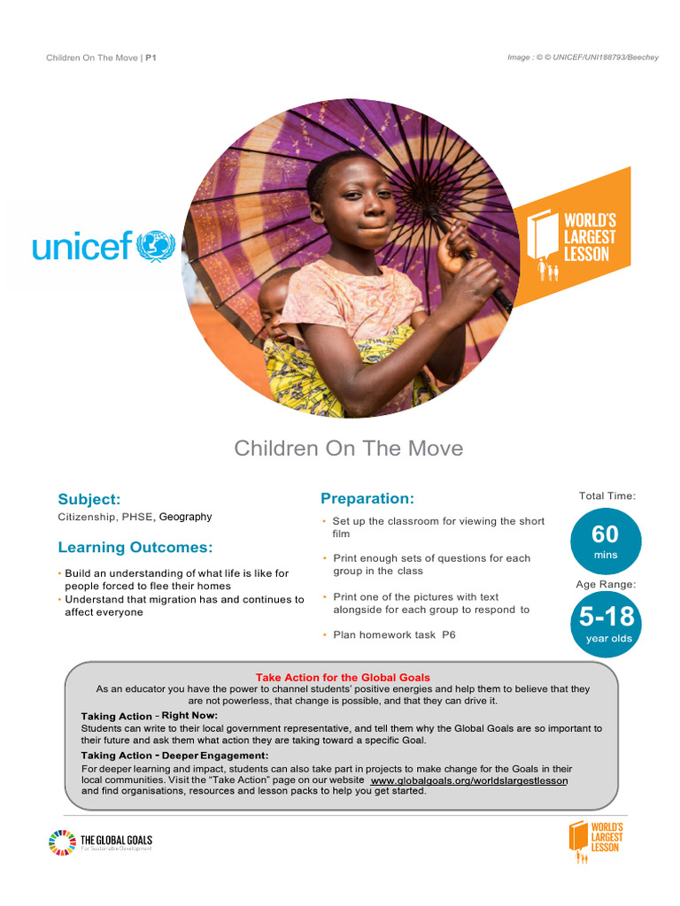 Children On The Move | PDF | Refugee | Refugees Of The Syrian Civil War