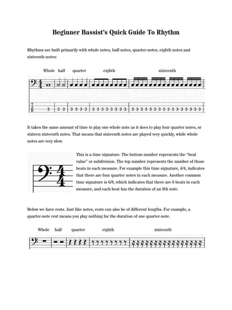 Beginner's Rhythm Guide | PDF | Art