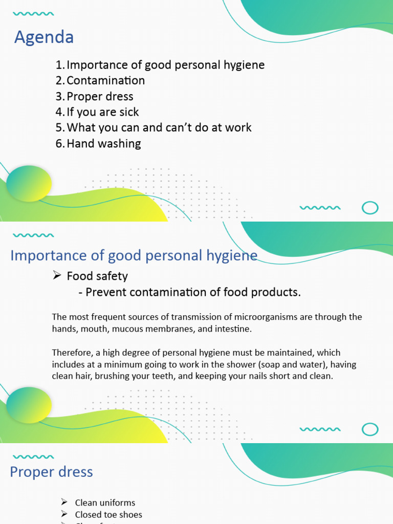 Presentation Personal Hygiene | PDF | Hand Washing | Hygiene