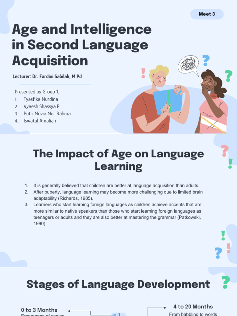 Age and Intelligence in SLA (Done) - 1 | PDF | Second Language ...