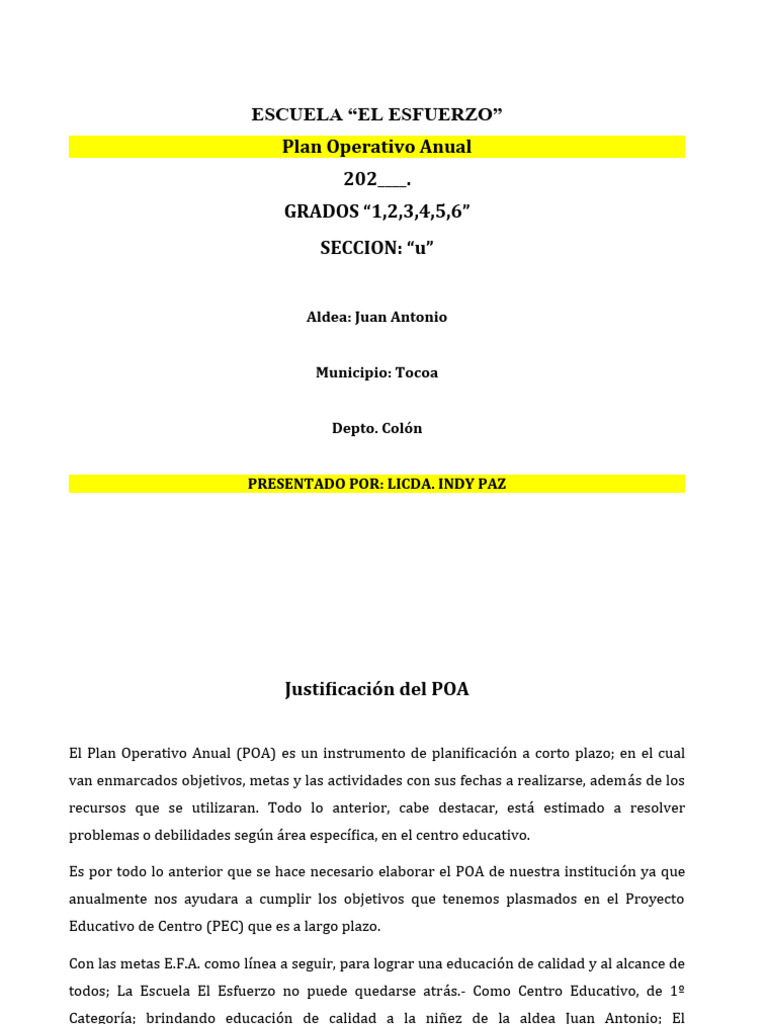 Poa 2024 | Descargar gratis PDF | Maestros | Enseñando