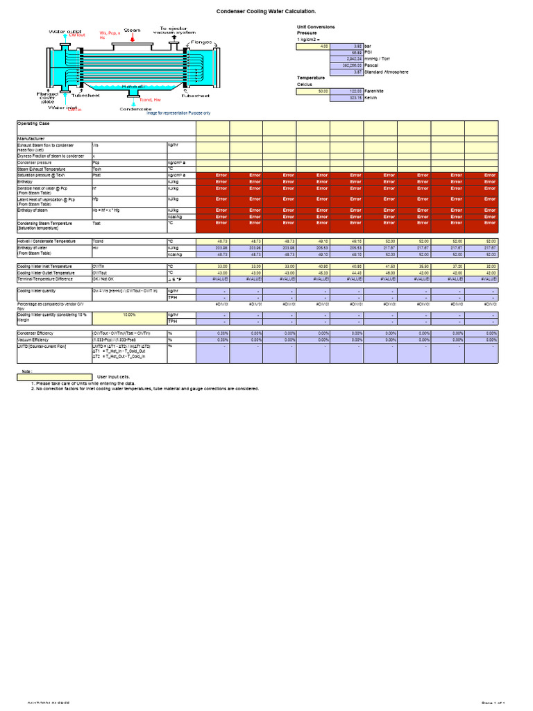 Condenser Calculation | Download Free PDF | Physical Quantities | Quantity