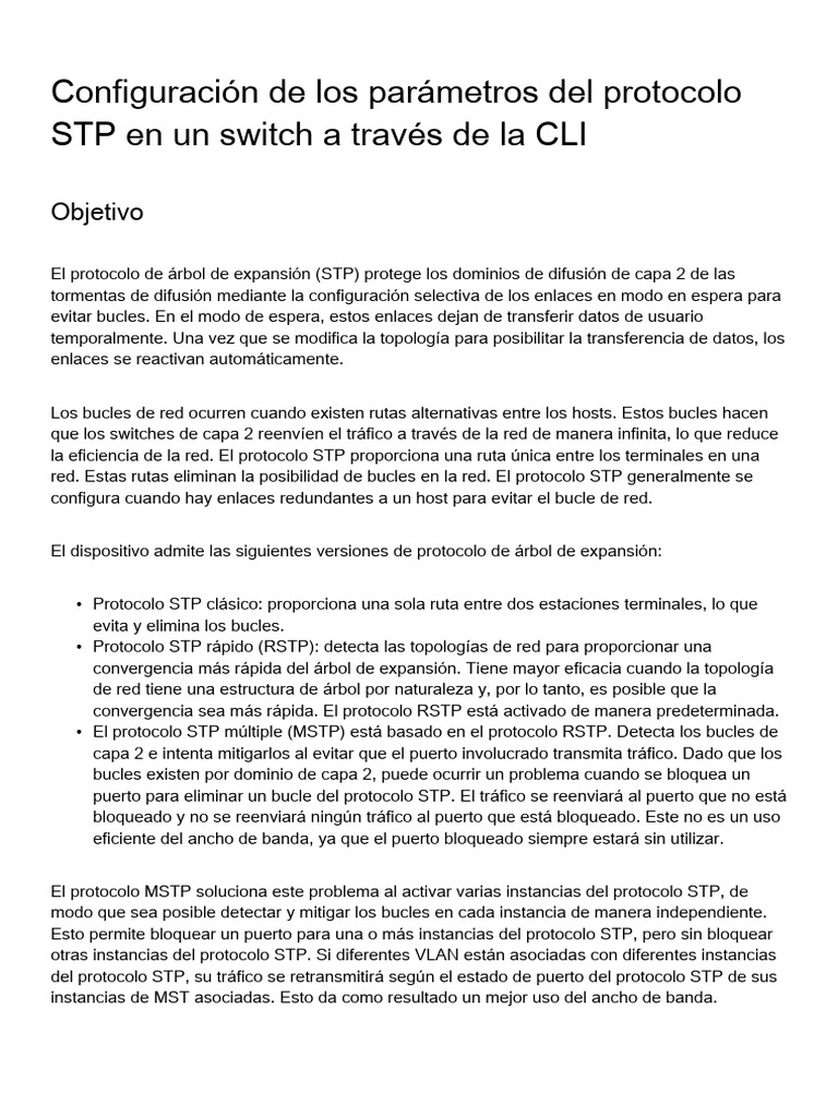 Manual STP | PDF | Protocolos de comunicaciones | Redes de computadoras