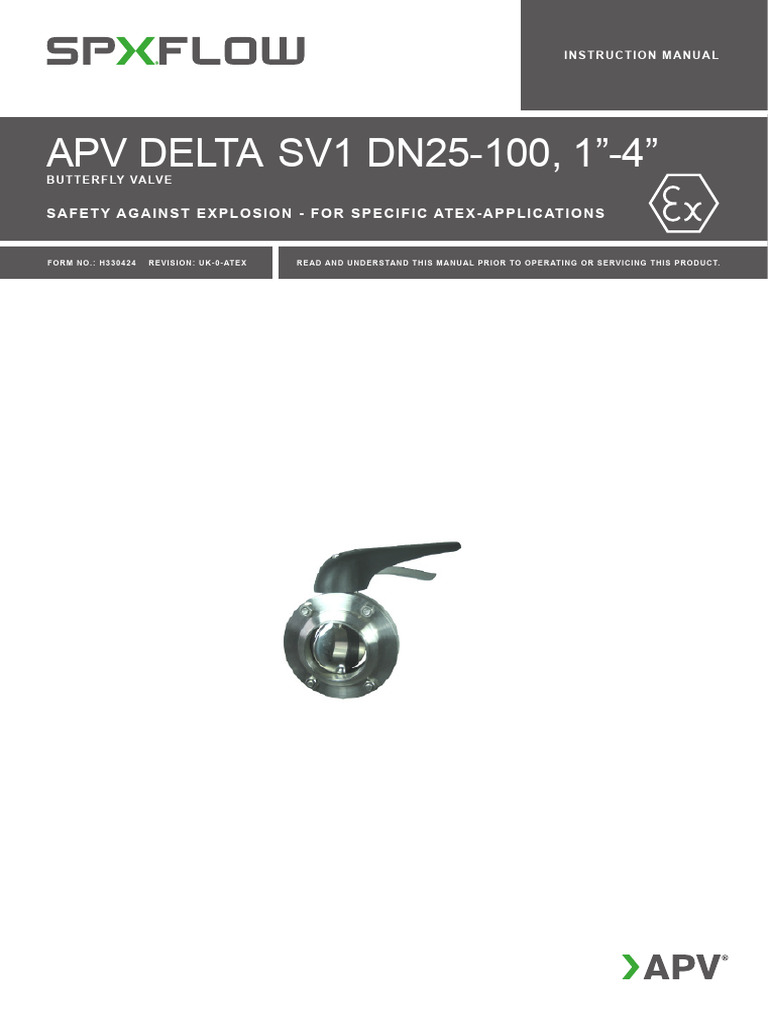 Apv Valves sv1 Atex GB | PDF | Valve | Mechanical Engineering