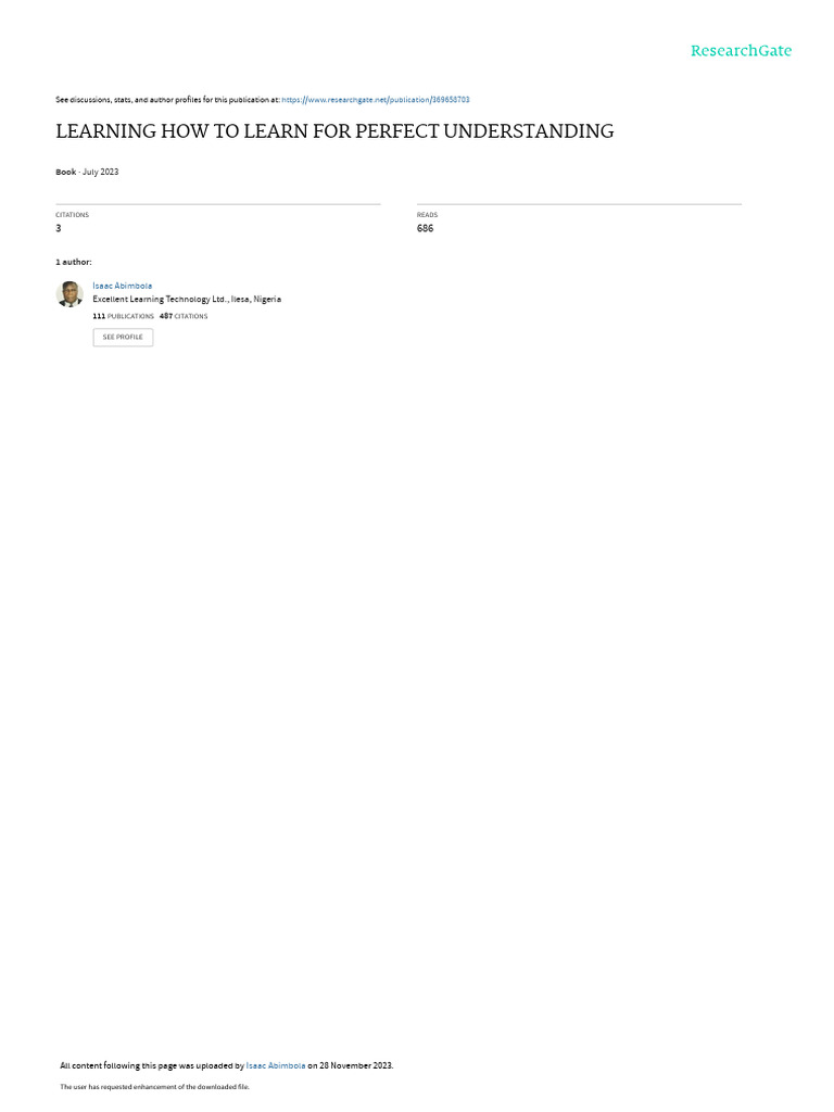 Learning How to Learn | PDF | Learning | Teachers