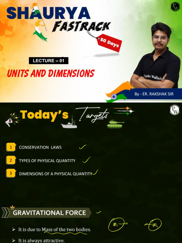 L-01 Unit and Dimension Shaurya Fasttrack Rakshak Sir PDF | PDF