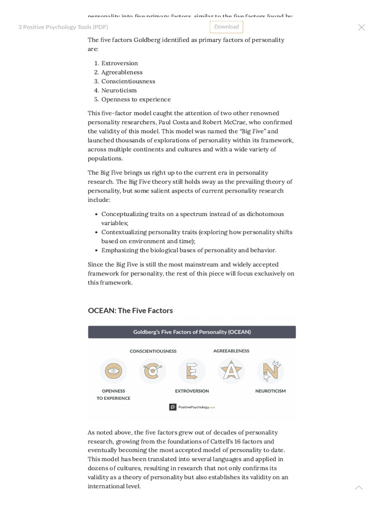 Understanding the Big Five Personality Traits | PDF | Extraversion And ...