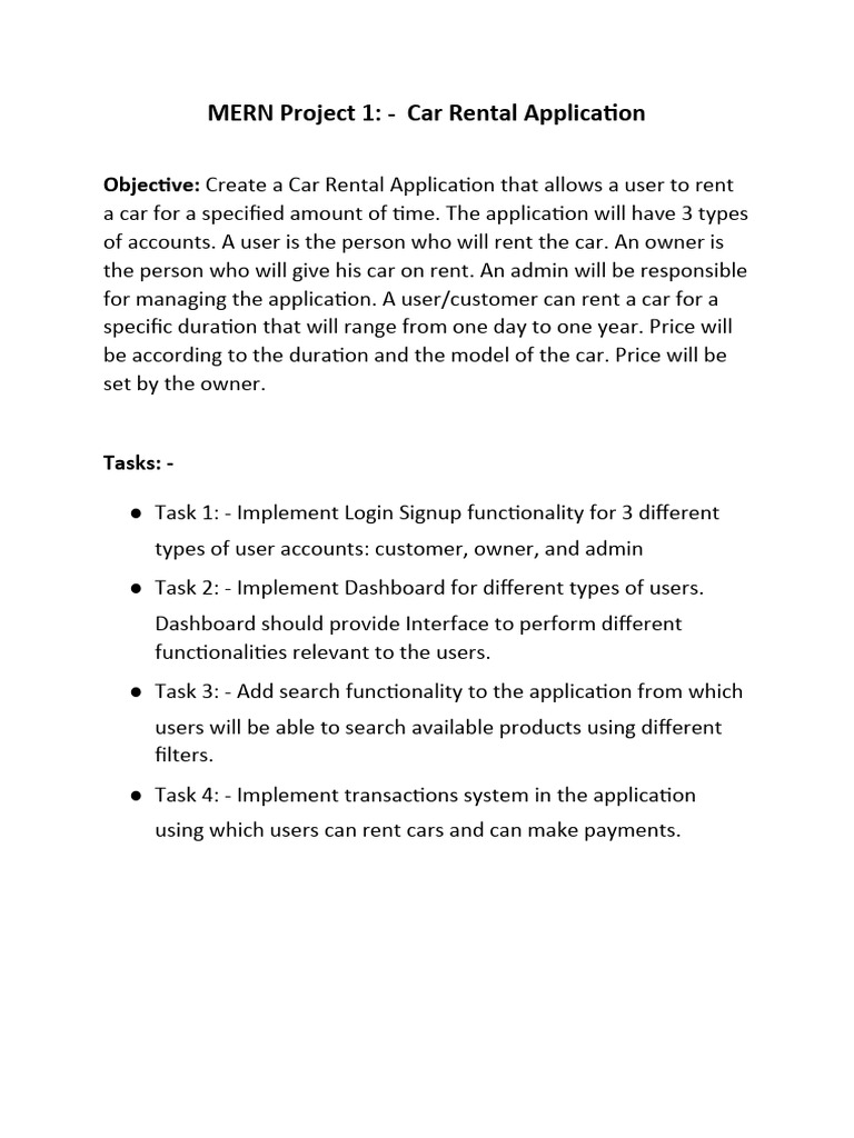 Car Rental Application - Updated | PDF | Databases | Application Software