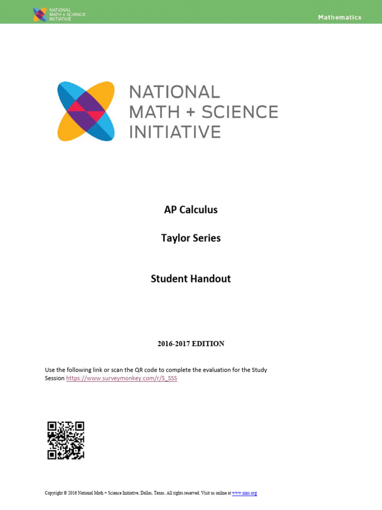 17 Taylor Series | PDF | Power Series | Mathematical Concepts 17 Taylor Series | PDF | Power Series | Mathematical Concepts