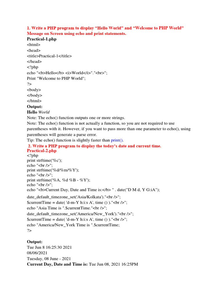 PHP and Os Lab Programs 2021 | PDF | Software Development | Software