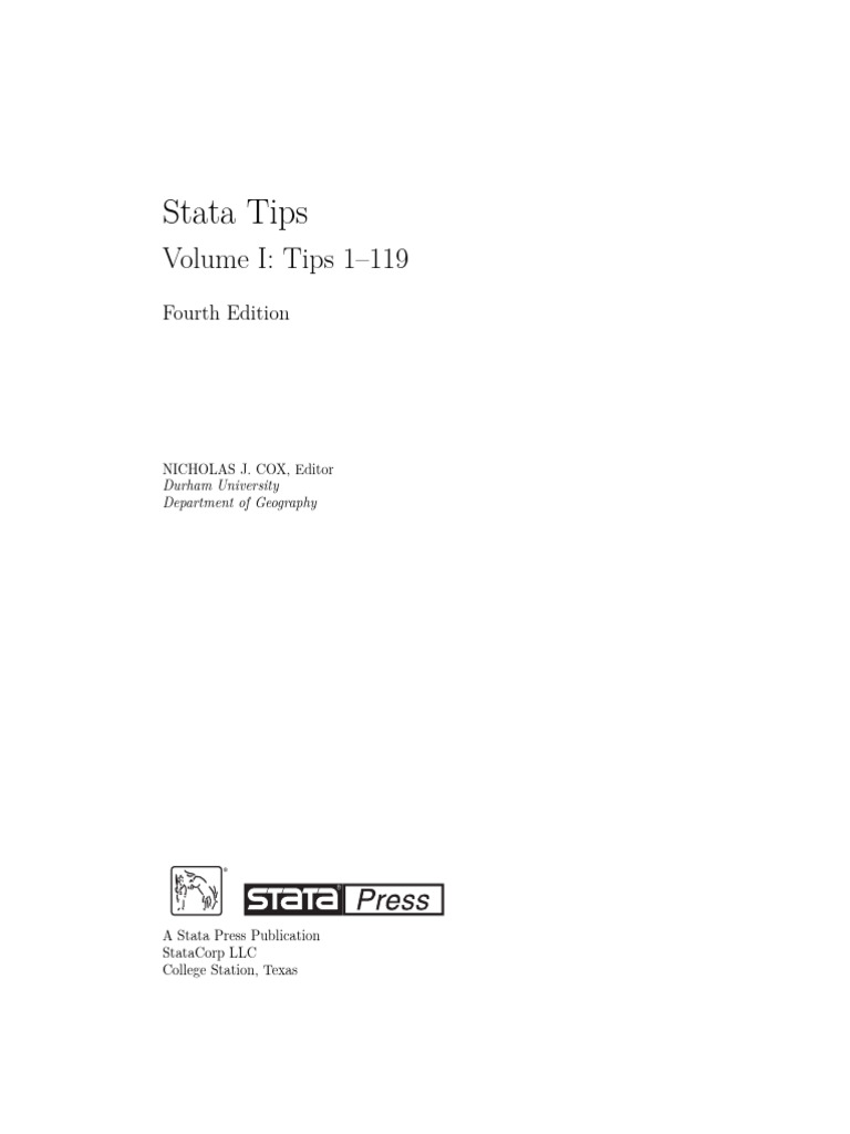 Stata Tip | PDF | Comma Separated Values Stata Tip | PDF | Comma Separated Values