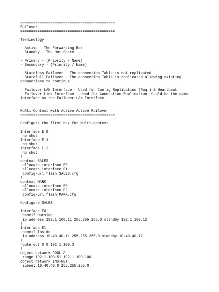 Active-Active Failover | PDF | Ip Address | Communications Protocols