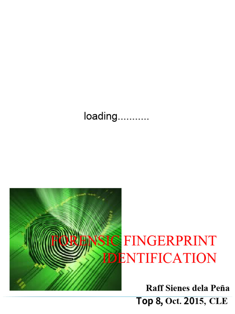 Forensic Fingerprinting | PDF | Fingerprint