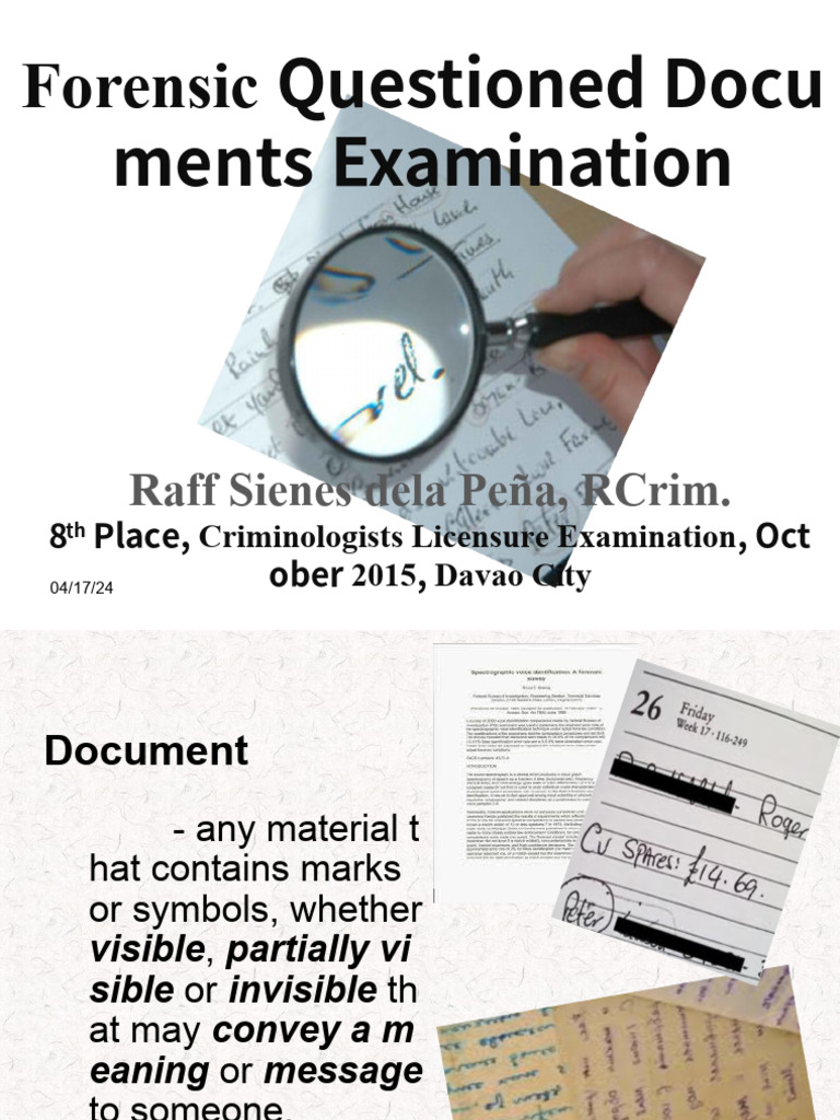 Forensic Qde | PDF | Ink | Papyrus