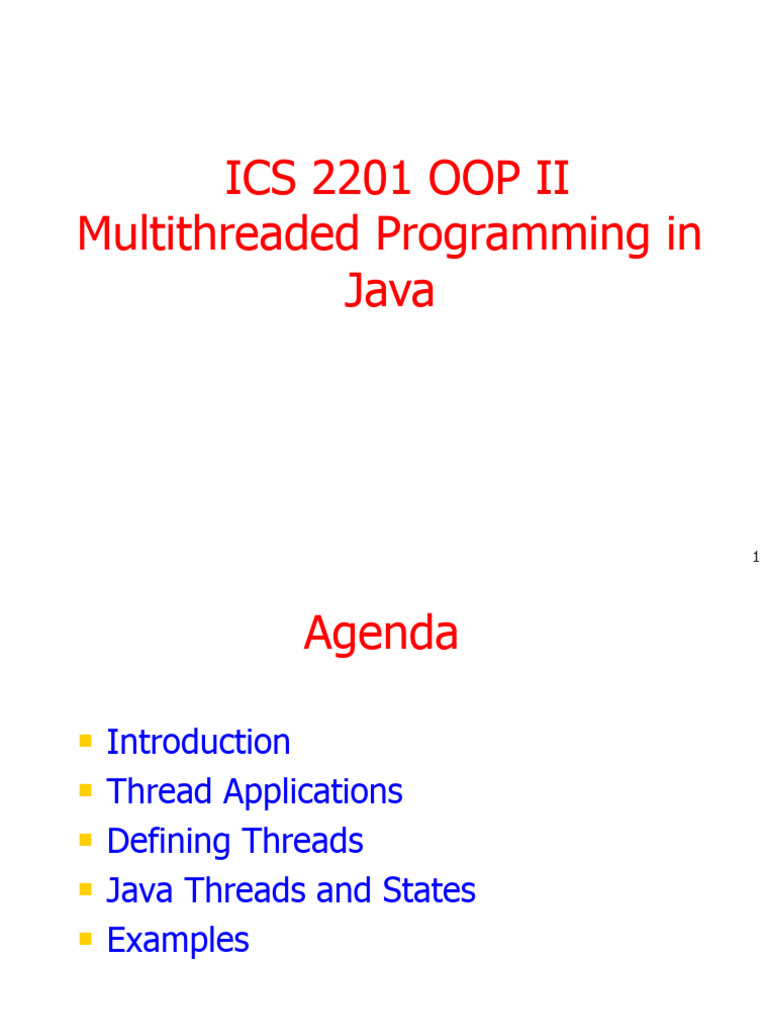 ICS 2201 Java Threads and Concurent Programming | PDF | Thread ... ICS 2201 Java Threads and Concurent Programming | PDF | Thread ...