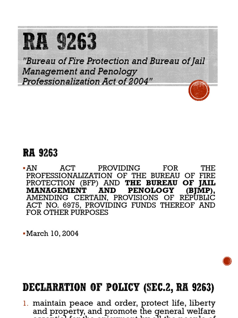 Ra 9263 | PDF | Inspector | Justice