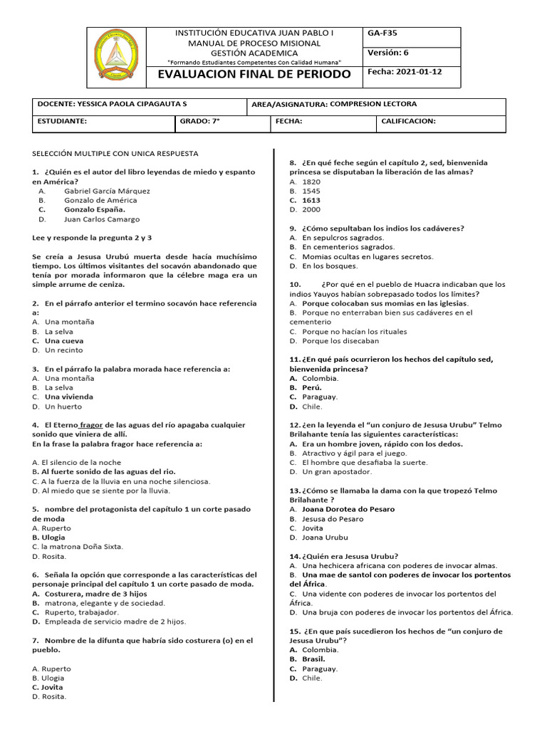 Evalu Nivelación Com 7 | PDF | Flores