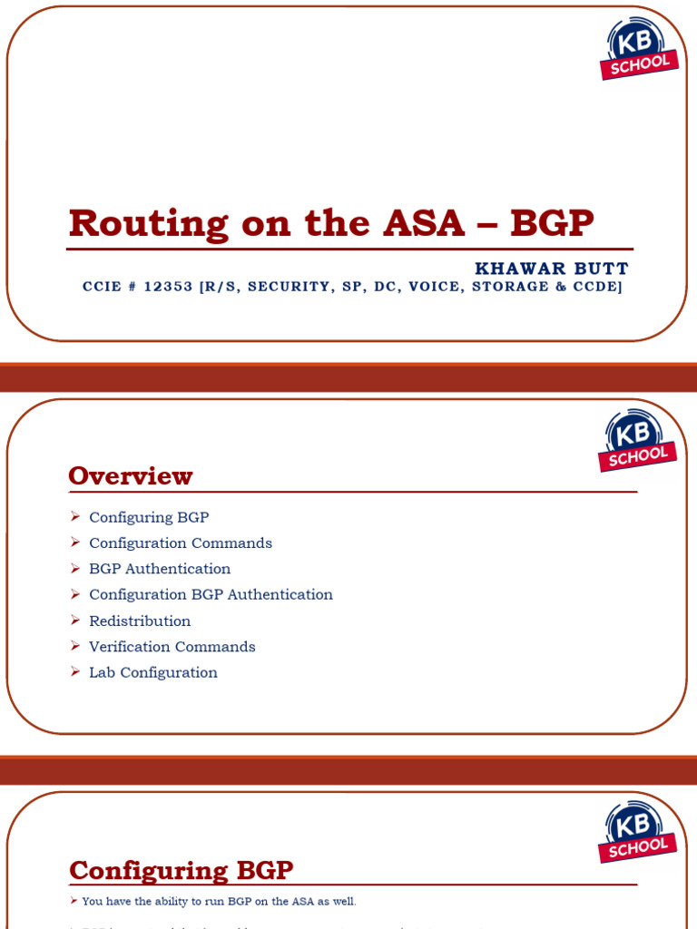 7 +Routing+on+the+ASA+-+BGP | PDF | Computer Network | Wide Area Network