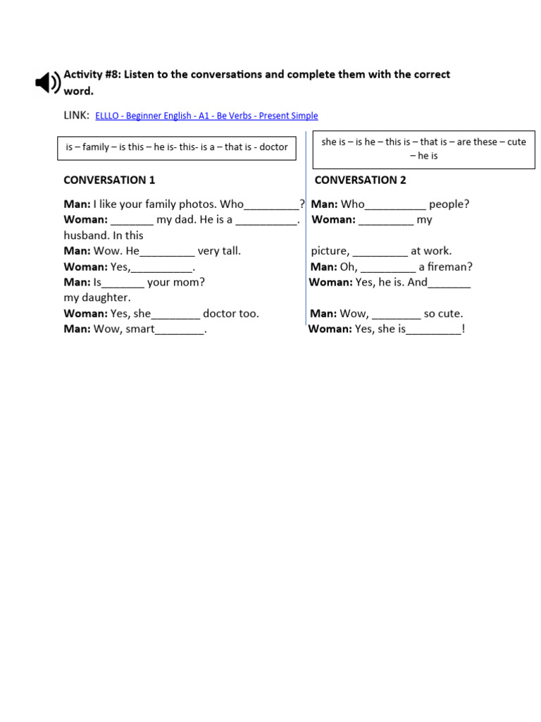 Verb to be listening | PDF