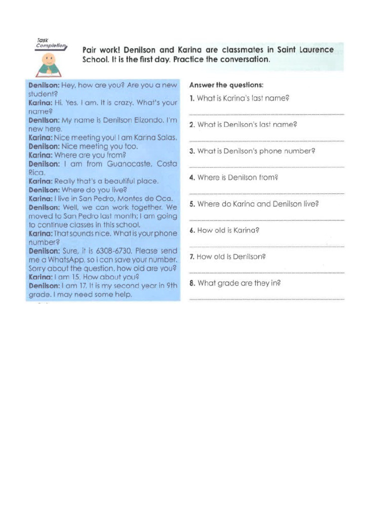 WH - Questions Reading Comprehension | PDF