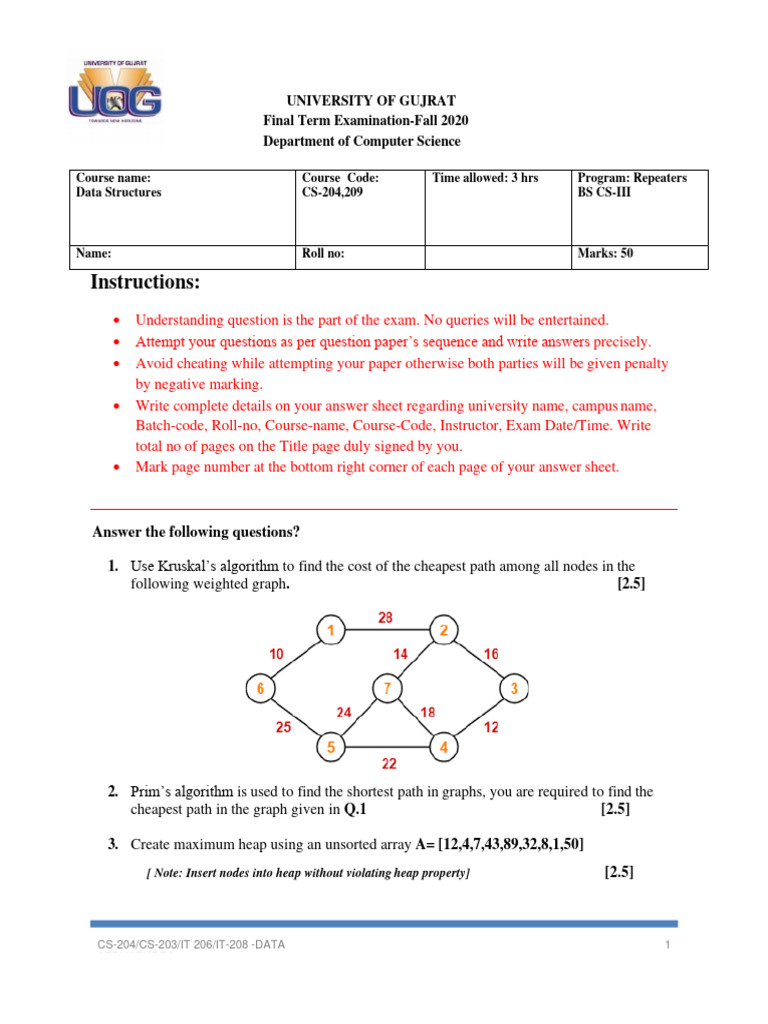 Data Structures & Algorithm - Final Term | PDF | Computational ... Data Structures & Algorithm - Final Term | PDF | Computational ...