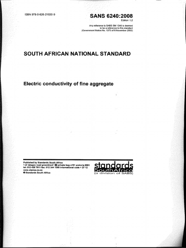 Sans 6240 - 2008 | PDF