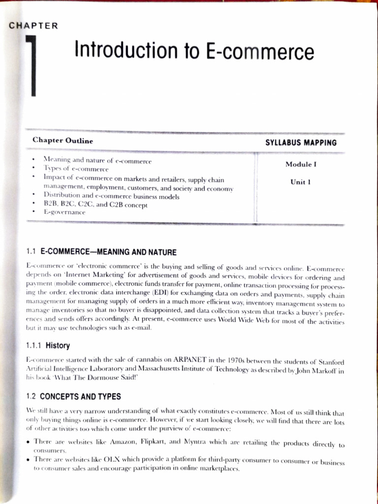 e commerce introduction | PDF