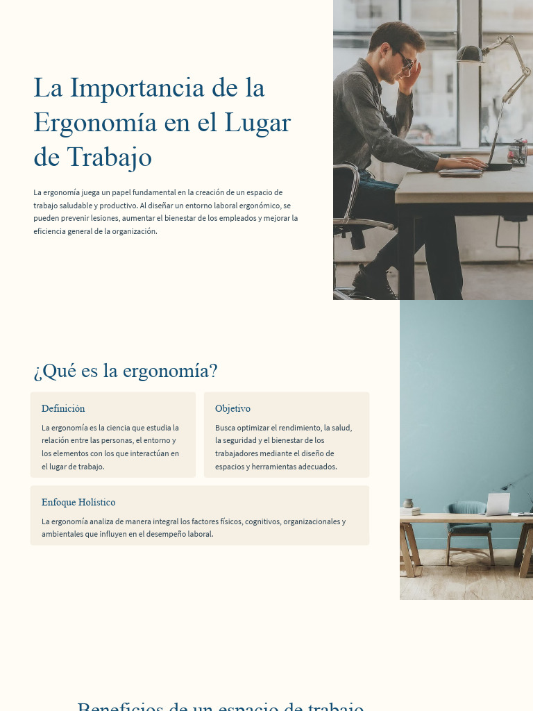 La Importancia de La Ergonomia en El Lugar de Trabajo | PDF | Factores humanos y ergonomía