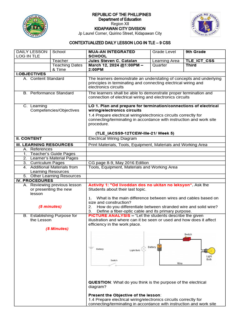 ICT - CSS - Electrical Diagram | PDF | Direct Current | Voltage